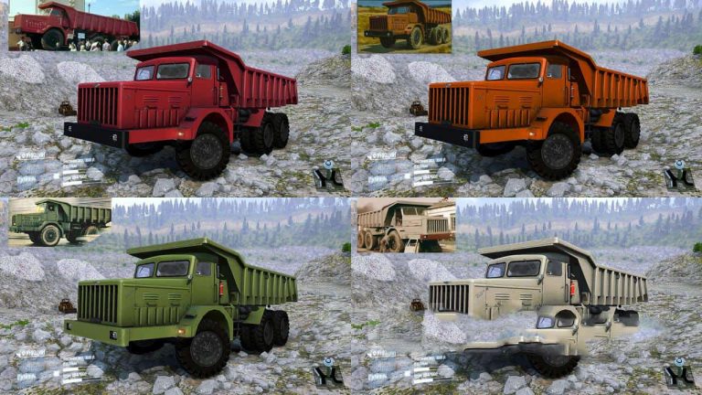 Texture pack (8 pcs) for MAZ-530 v2 Mod - Snowrunner / Mudrunner Mod